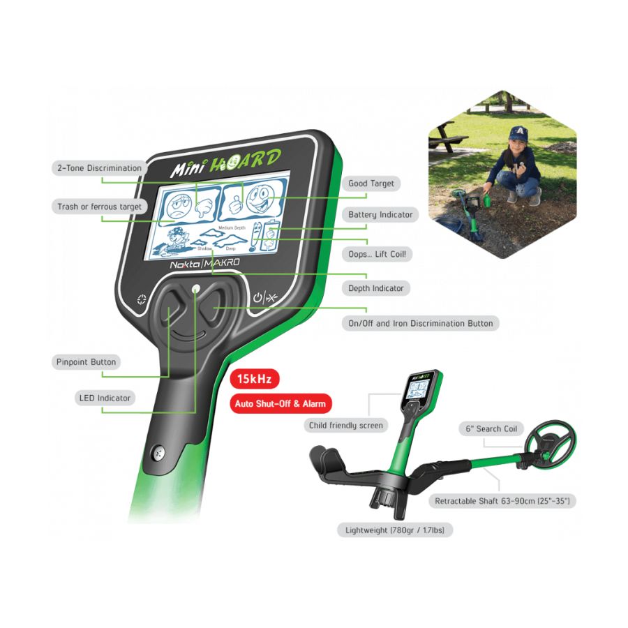 Nokta Mini Hoard Waterproof Metal Detector for Kids in BD